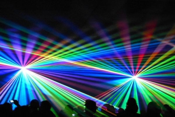 Blue Rave Lights Wallpaper